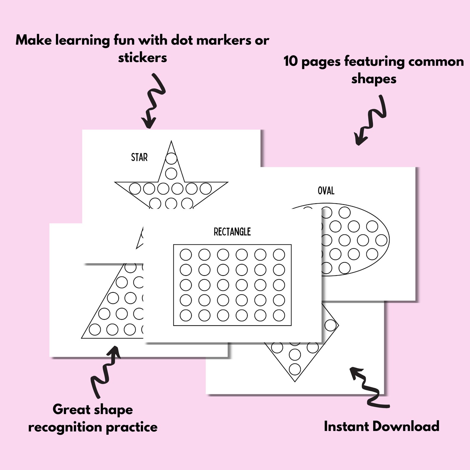 Shape Dot Marker Activity for Toddlers and Preschoolers (digital ...