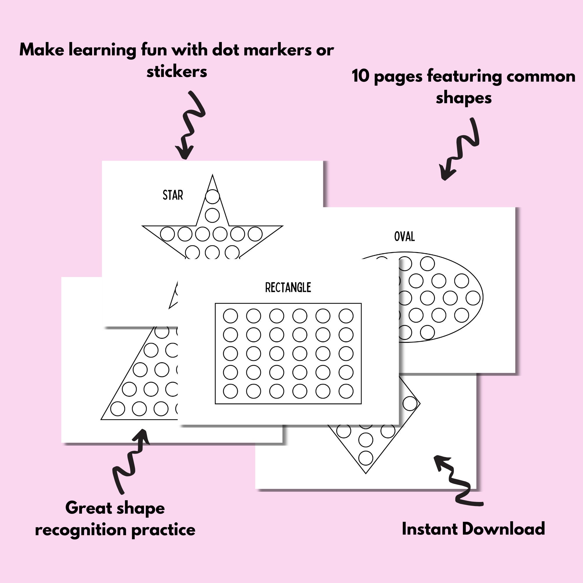 Shape Dot Marker Activity for Toddlers and Preschoolers (digital ...