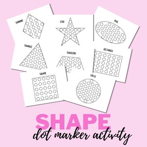 Shape Dot Marker Activity for Toddlers and Preschoolers (digital ...