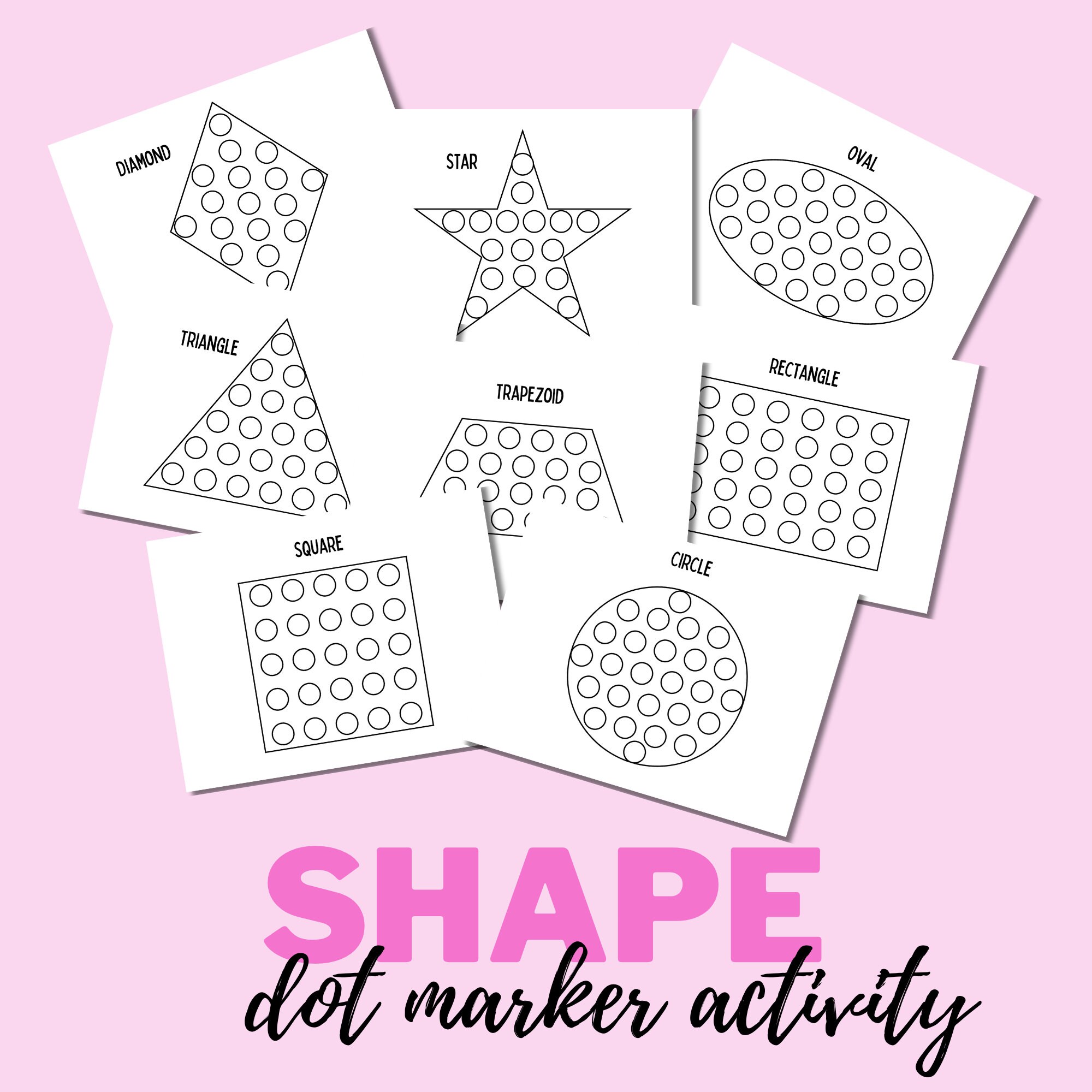 Shape Dot Marker Activity for Toddlers and Preschoolers (digital ...