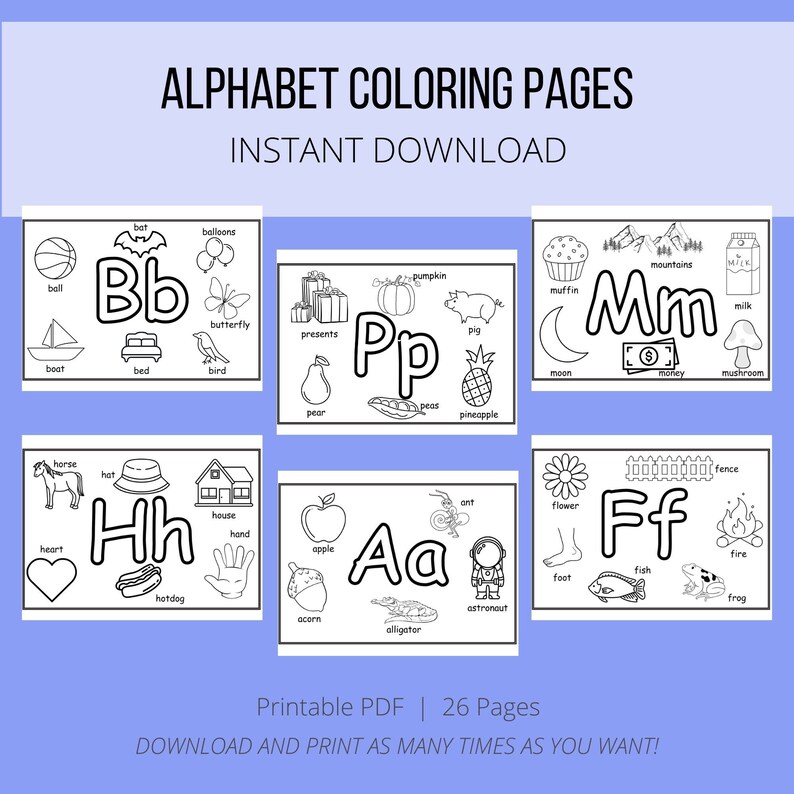 Alphabet Coloring Pages, ABC Coloring Pages, Preschool Coloring Pages ...