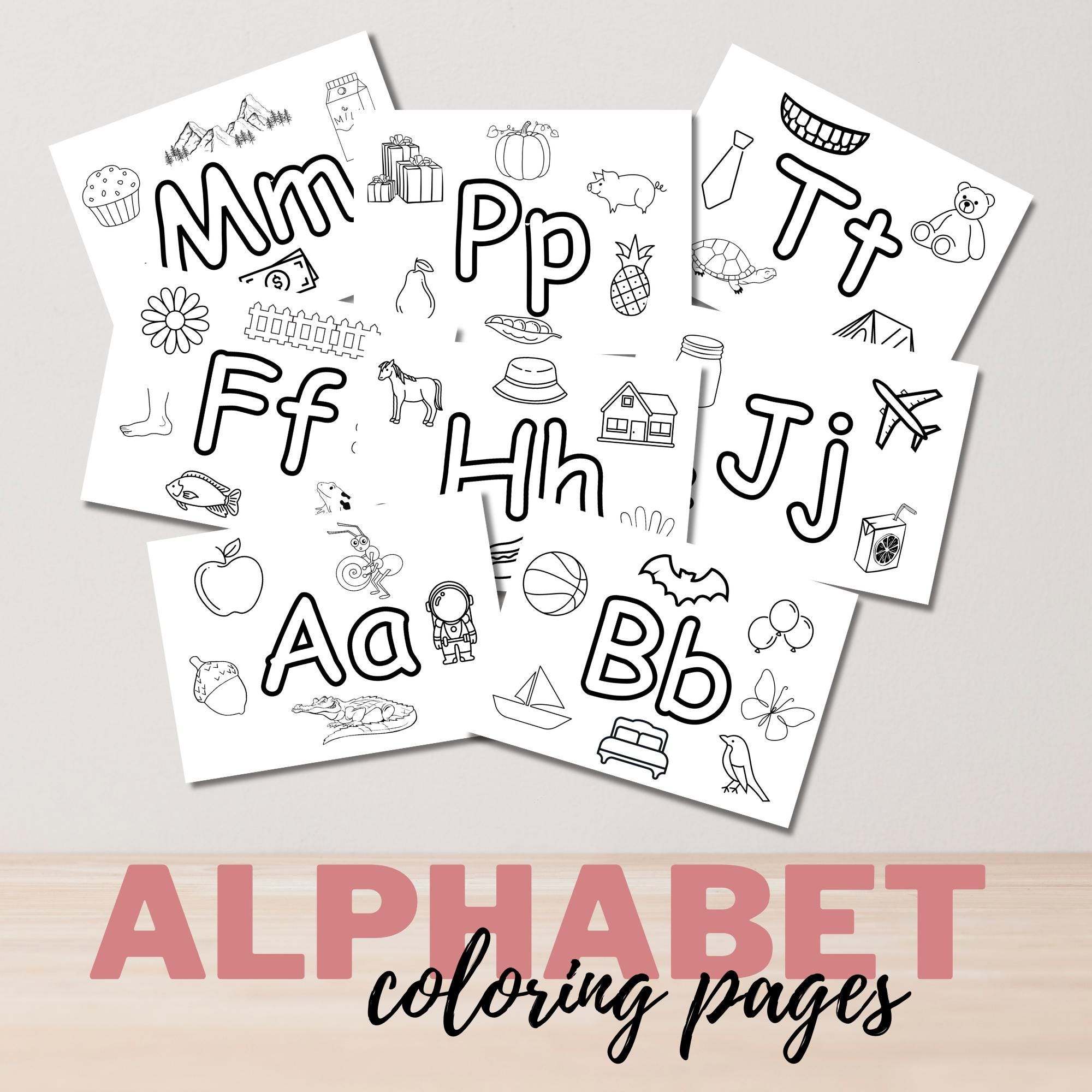 Prek Coloring Bundle, Alphabet Coloring Pages, Number Coloring Pages ...