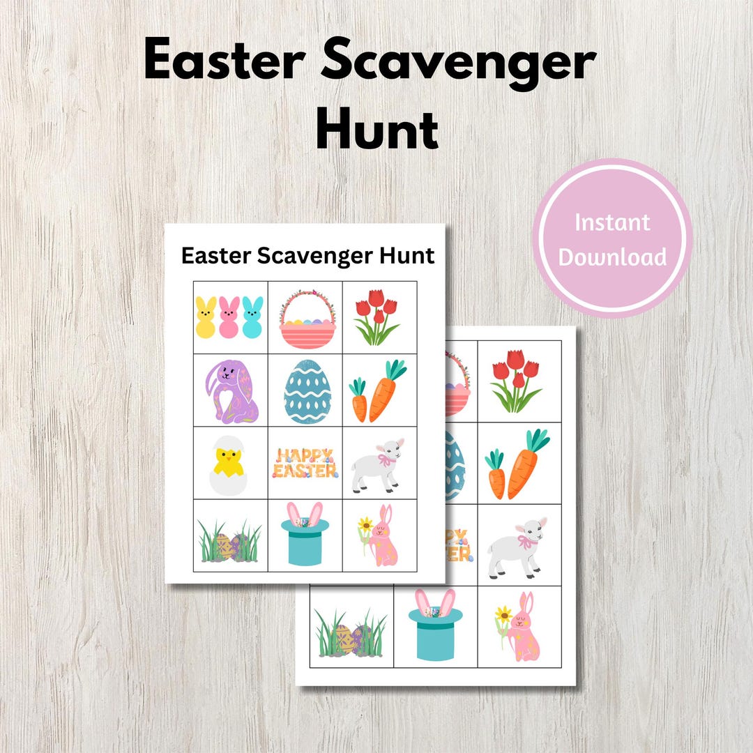 Easter Scavenger Hunt for Toddlers and Preschoolers (digital Download ...