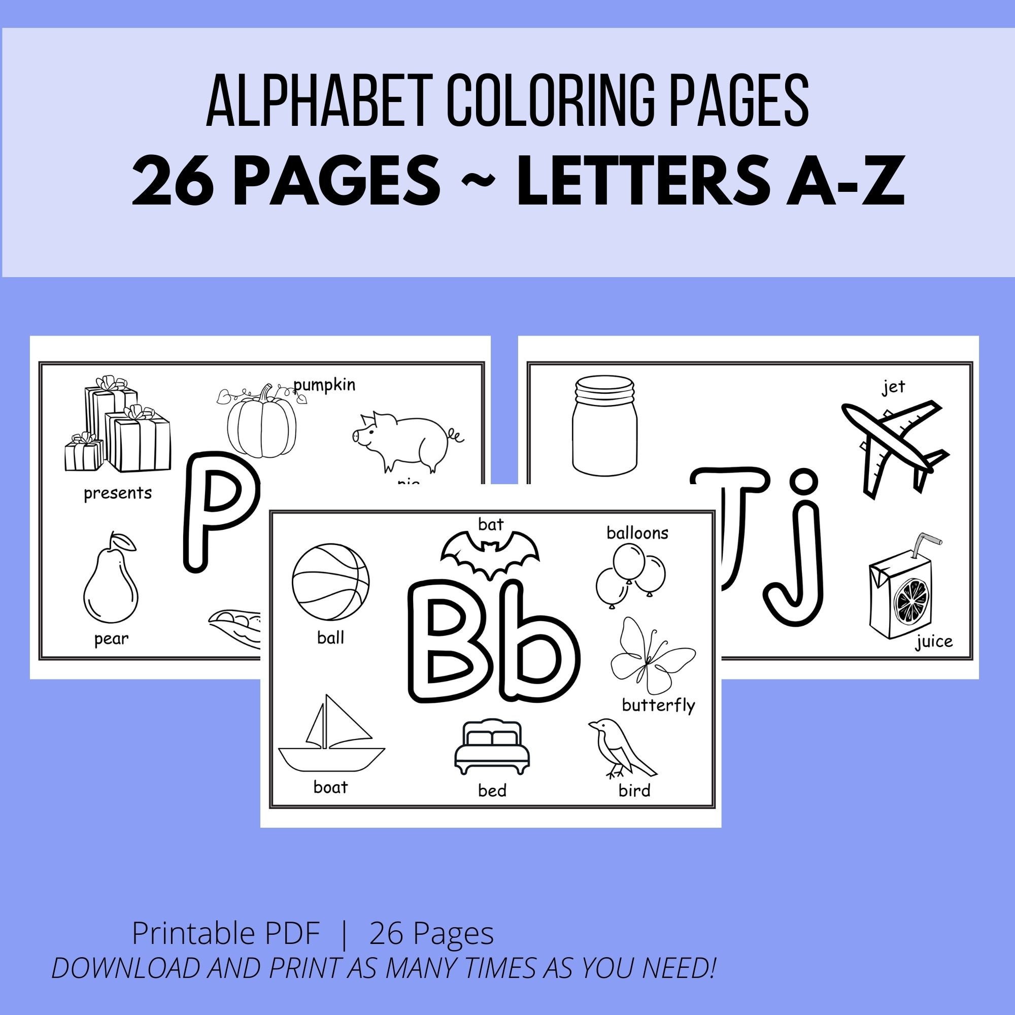 Alphabet Coloring Pages, ABC Coloring Pages, Preschool Coloring Pages ...