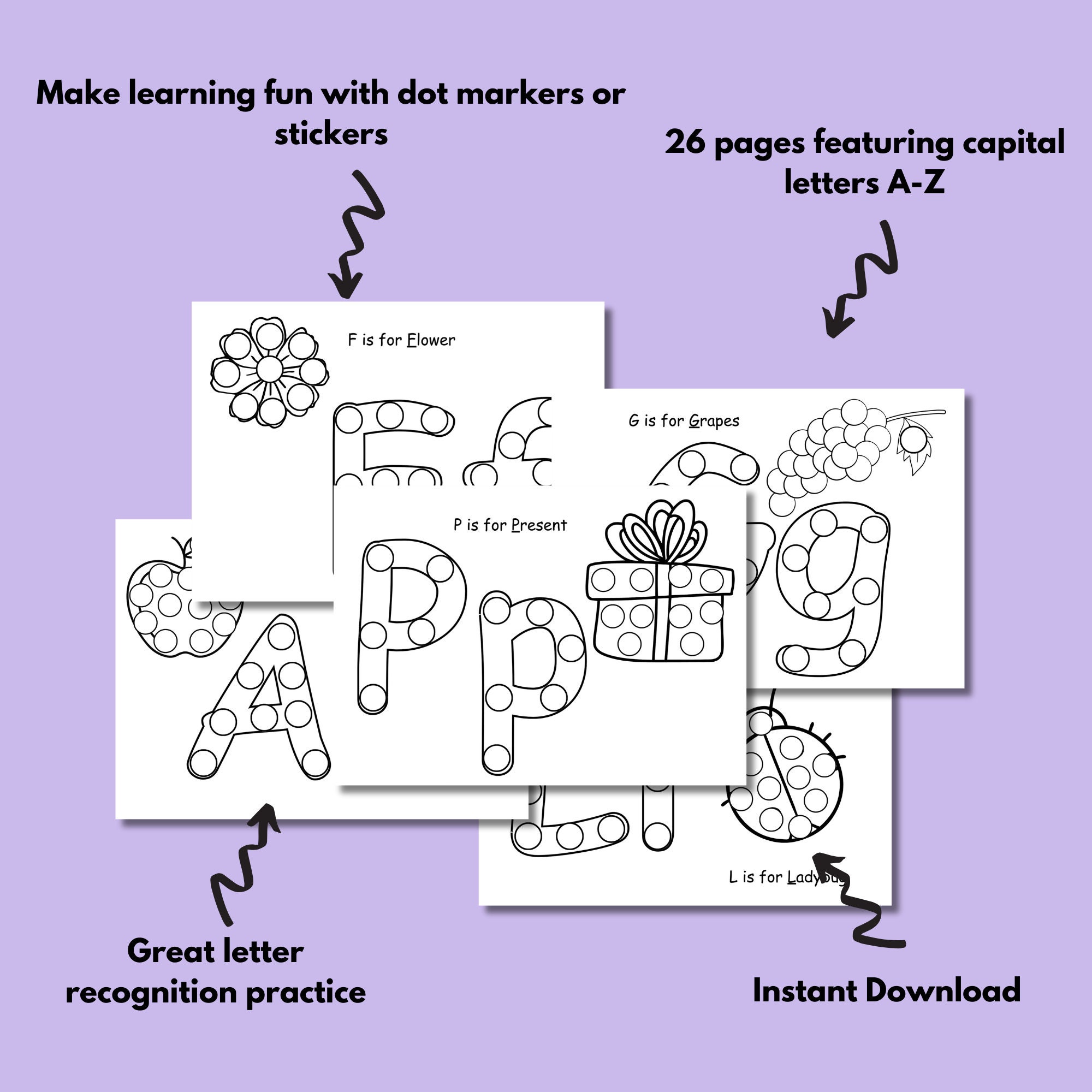 Alphabet Dot Marker Activity, Alphabet Bingo Dauber Activity, Alphabet ...