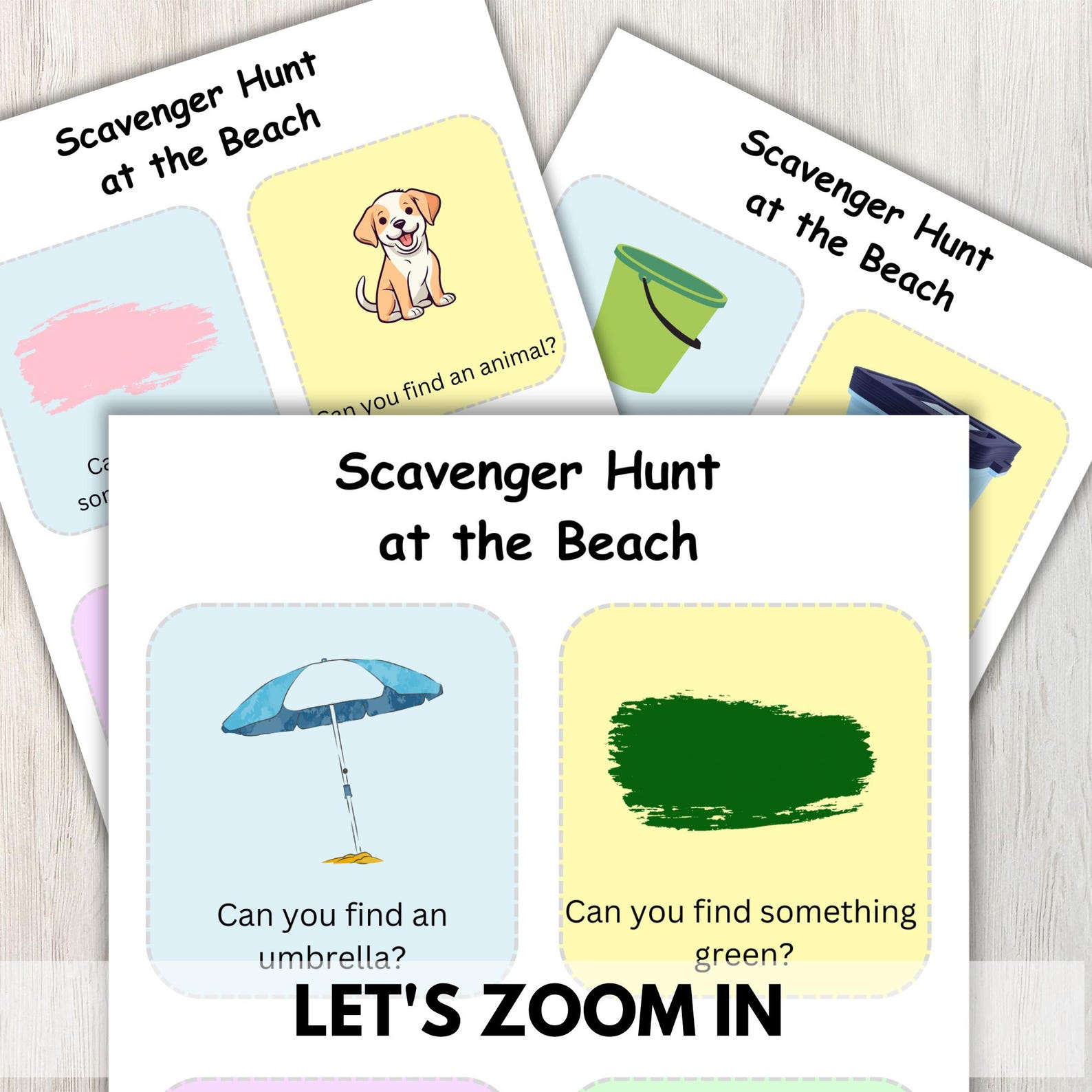 Scavenger Hunt at the Beach, Toddler Scavenger Hunt, Printable ...