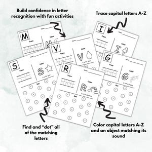 Letter Recognition, Capital Letters, Alphabet Practice, Preschool and ...
