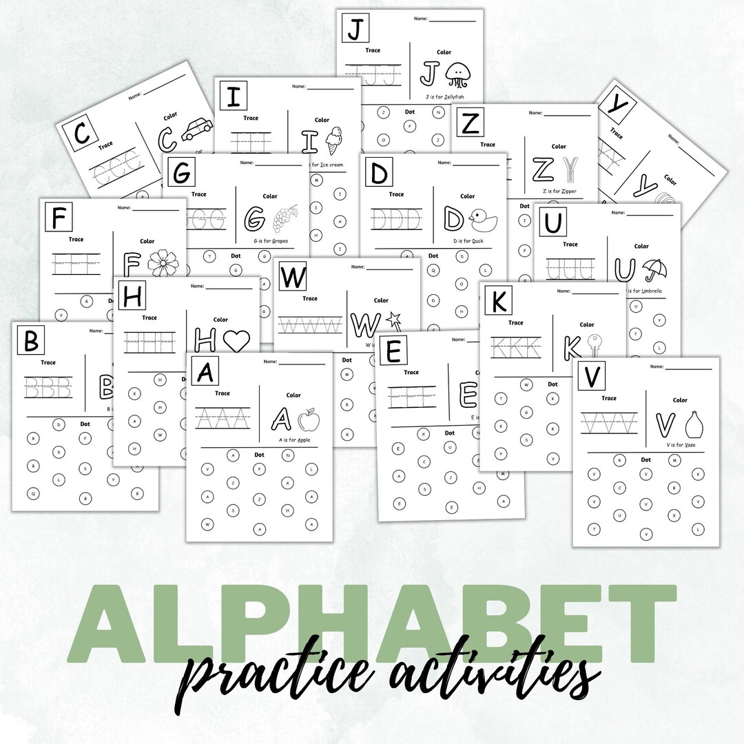 Letter Recognition, Capital Letters, Alphabet Practice, Preschool and ...