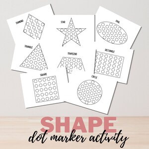 Dot Marker Activity Bundle, Alphabet Activity, Numbers Activity, Shape ...