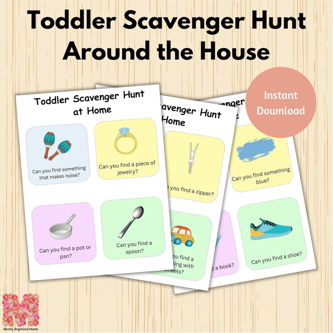 Indoor Scavenger Hunt, Toddler Scavenger Hunt, Printable Scavenger Hunt ...