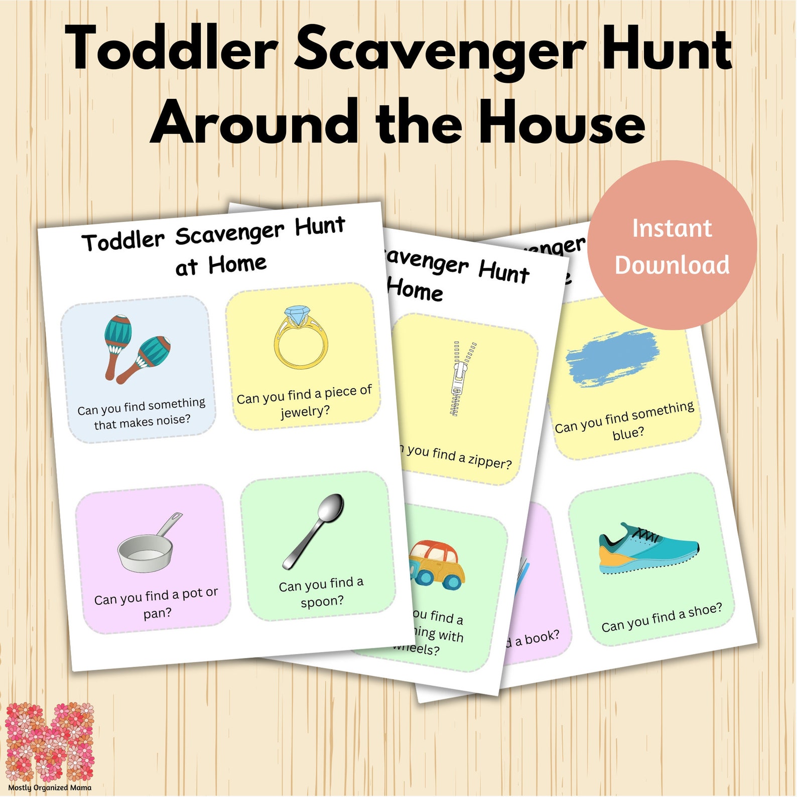 Indoor Scavenger Hunt, Toddler Scavenger Hunt, Printable Scavenger Hunt ...