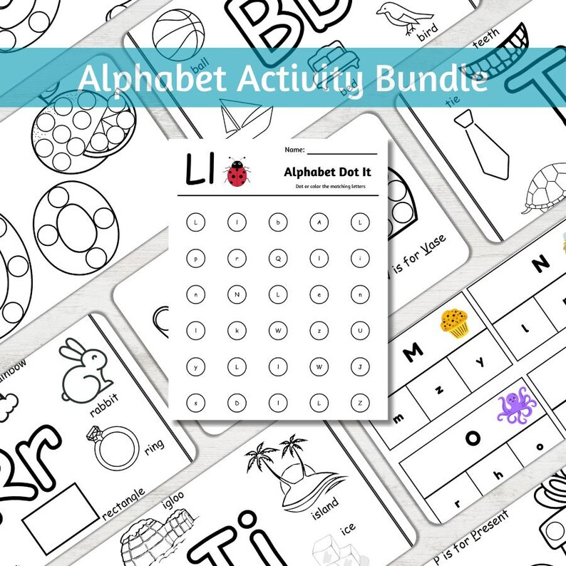 Alphabet Activity Bundle for Preschool and Kindergarten (digital ...
