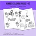 Number Coloring Pages 1-10, Sweets Coloring Pages, Prek Activity ...