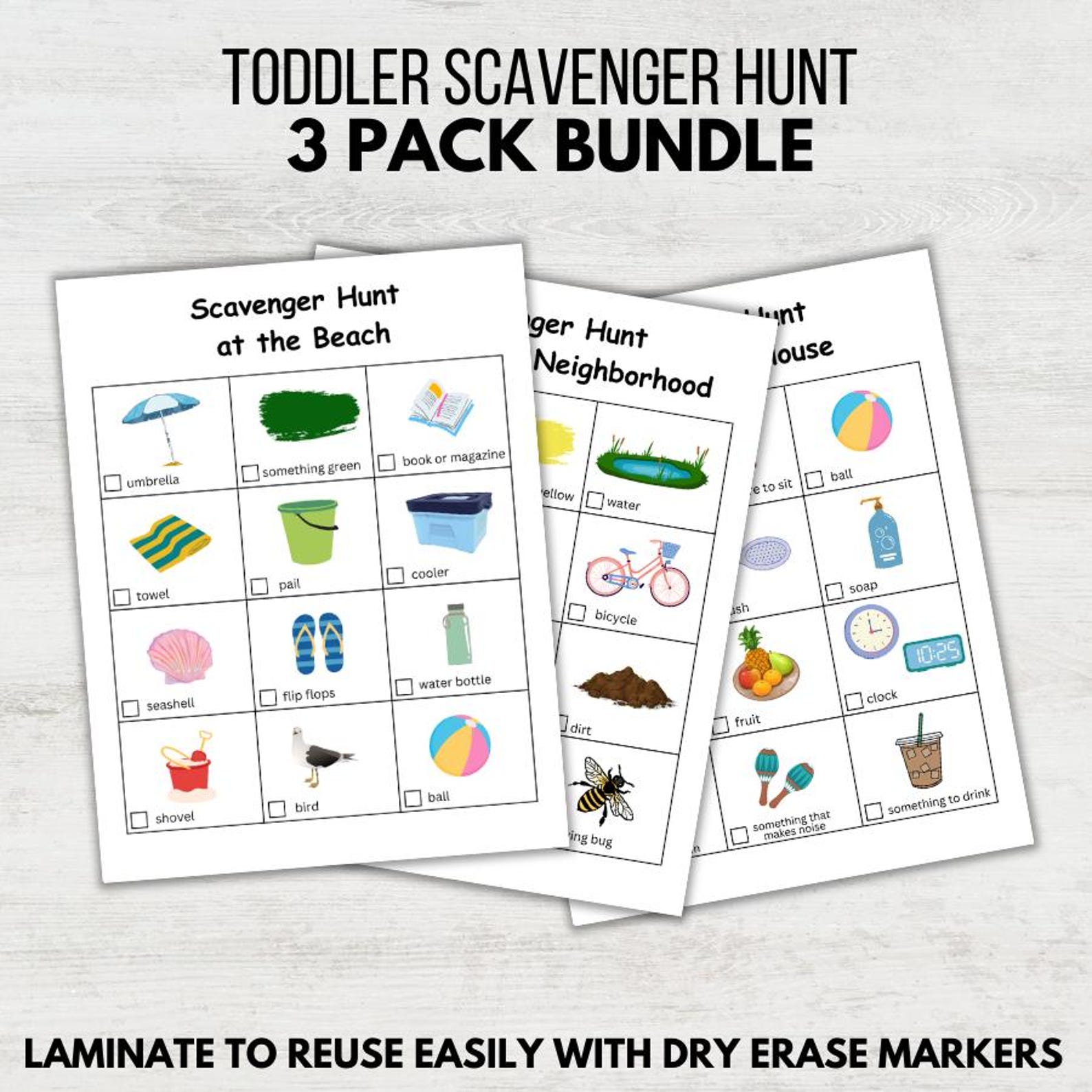 Scavenger Hunt Bundle, Toddler Scavenger Hunts, Printable Scavenger ...