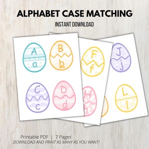 Easter Egg Alphabet Case Matching Activity (digital Download) - Etsy
