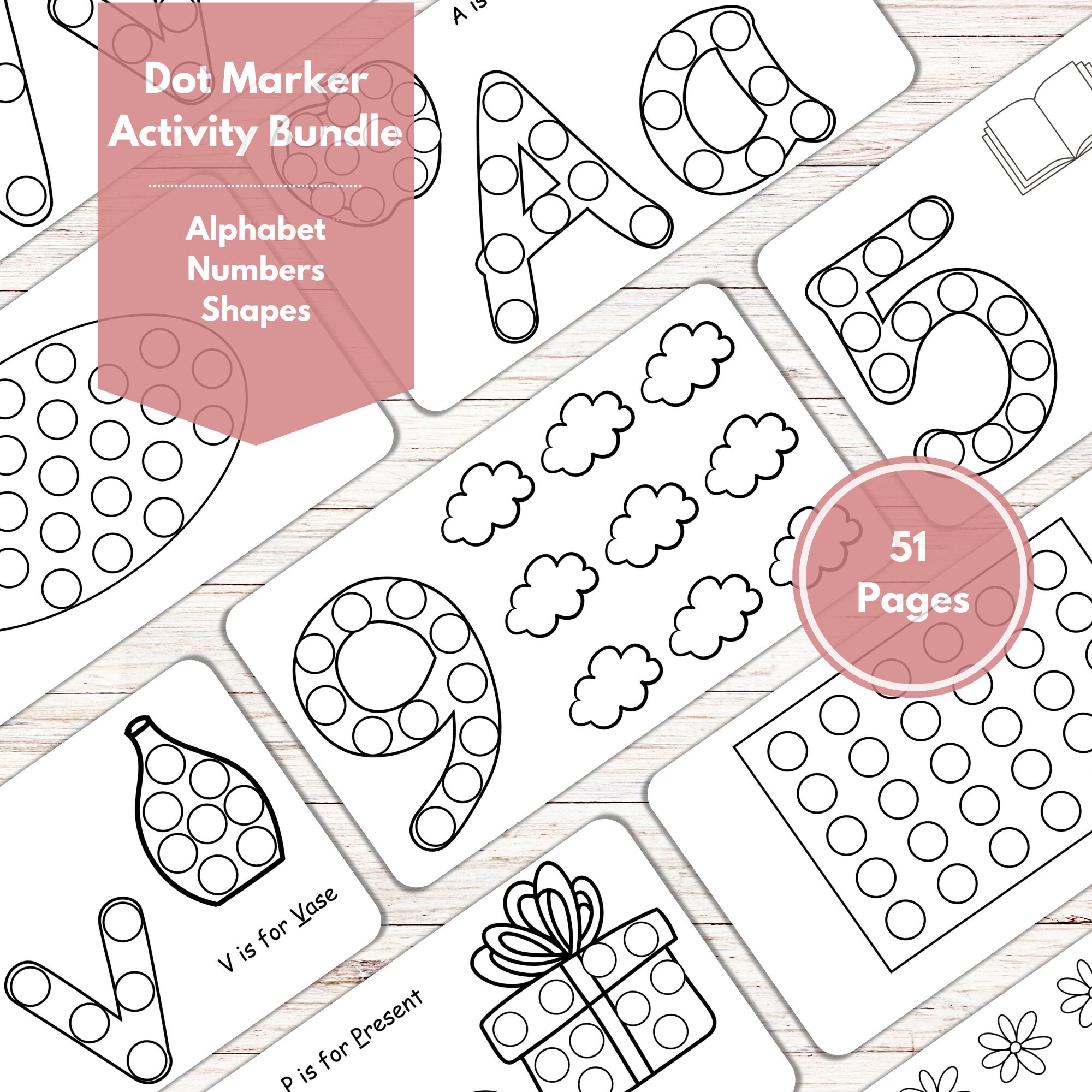 Dot Marker Activity Bundle, Alphabet Activity, Numbers Activity, Shape ...
