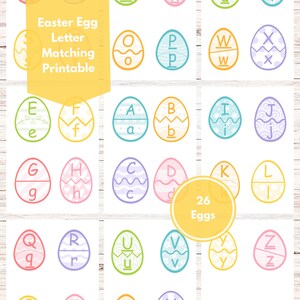 Easter Egg Alphabet Case Matching Activity (digital Download) - Etsy