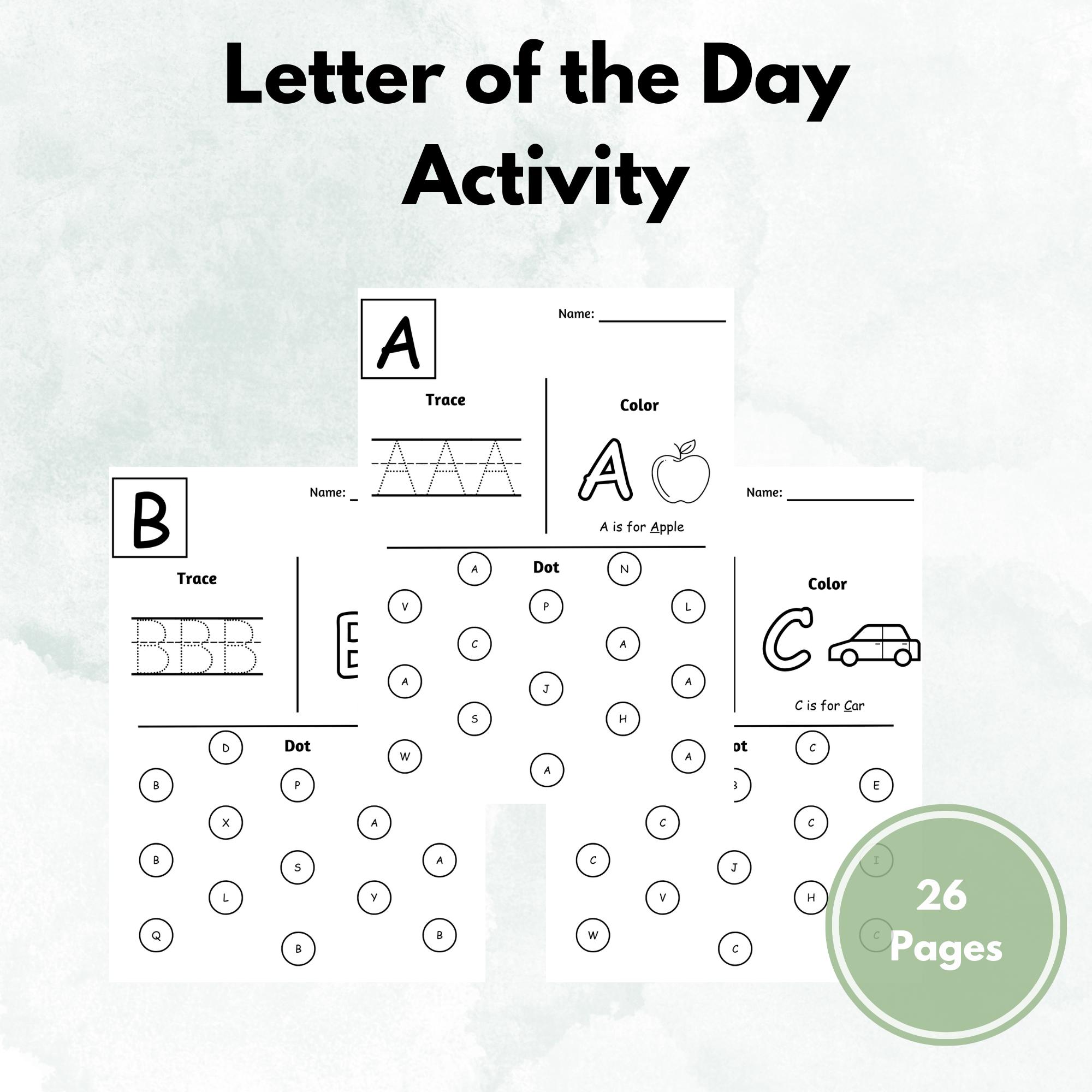 Letter Recognition, Capital Letters, Alphabet Practice, Preschool and ...
