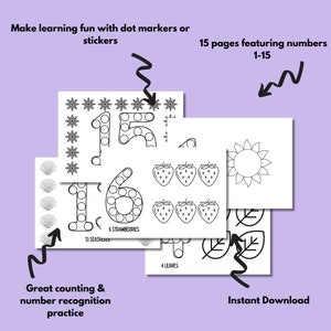 Number Dot Marker Activity, Counting Activity, Number Activities for ...