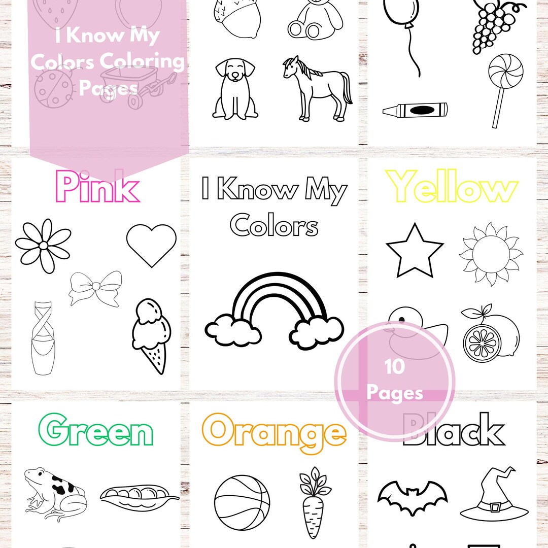 Colors Coloring Pages, Early Learning for Toddlers and Preschool ...