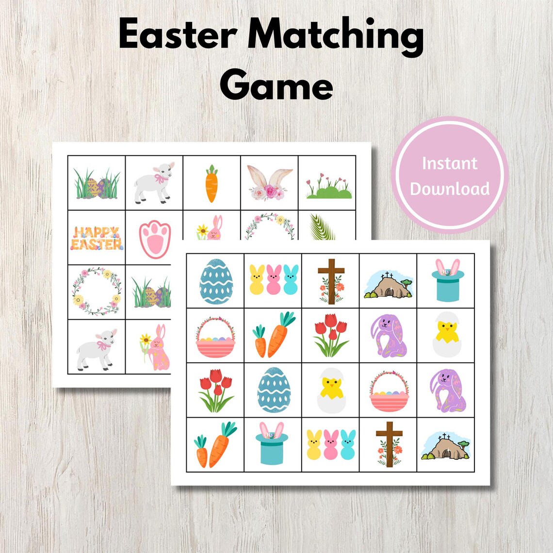 Easter Matching Game, Easter Memory Game, Easter Printable, Memory Game ...
