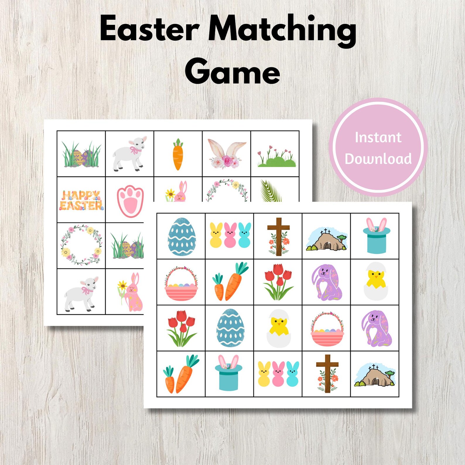 Easter Matching Game, Easter Memory Game, Easter Printable, Memory Game ...