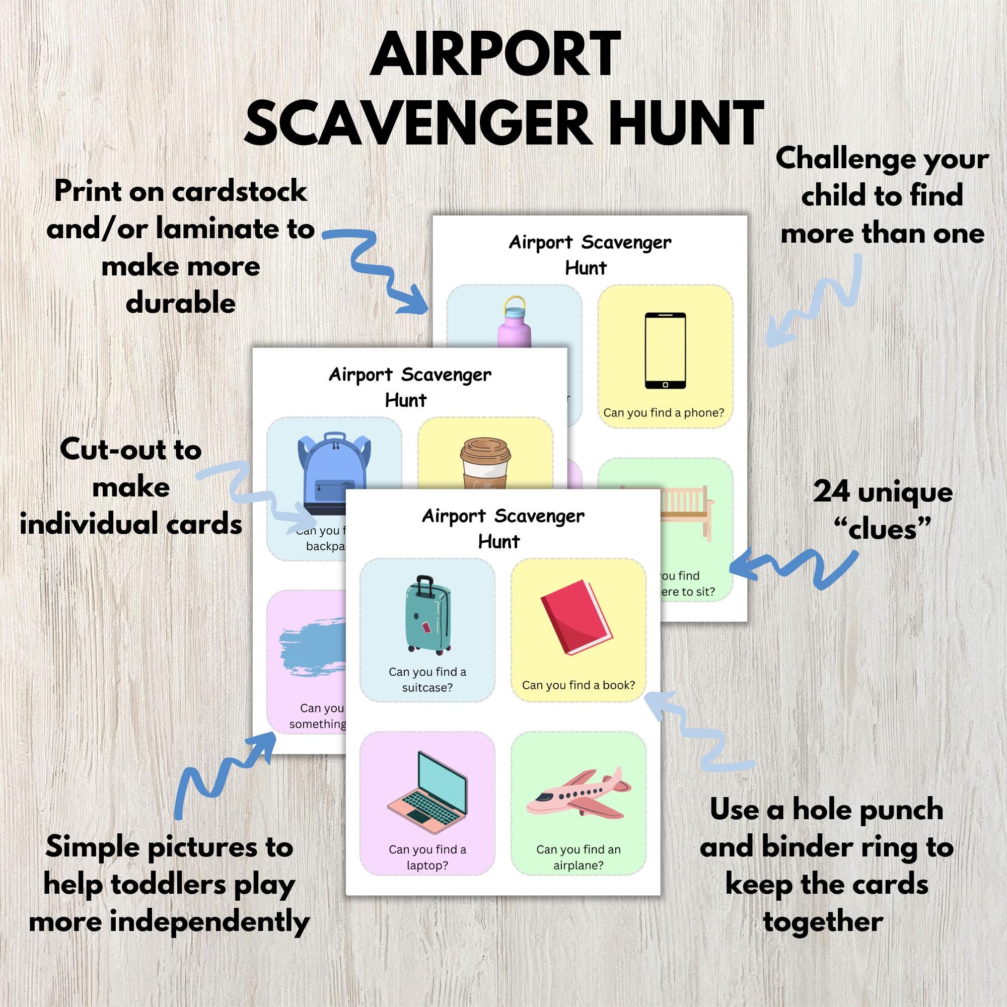 Airport Scavenger Hunt for Toddlers and Preschoolers (digital Download ...