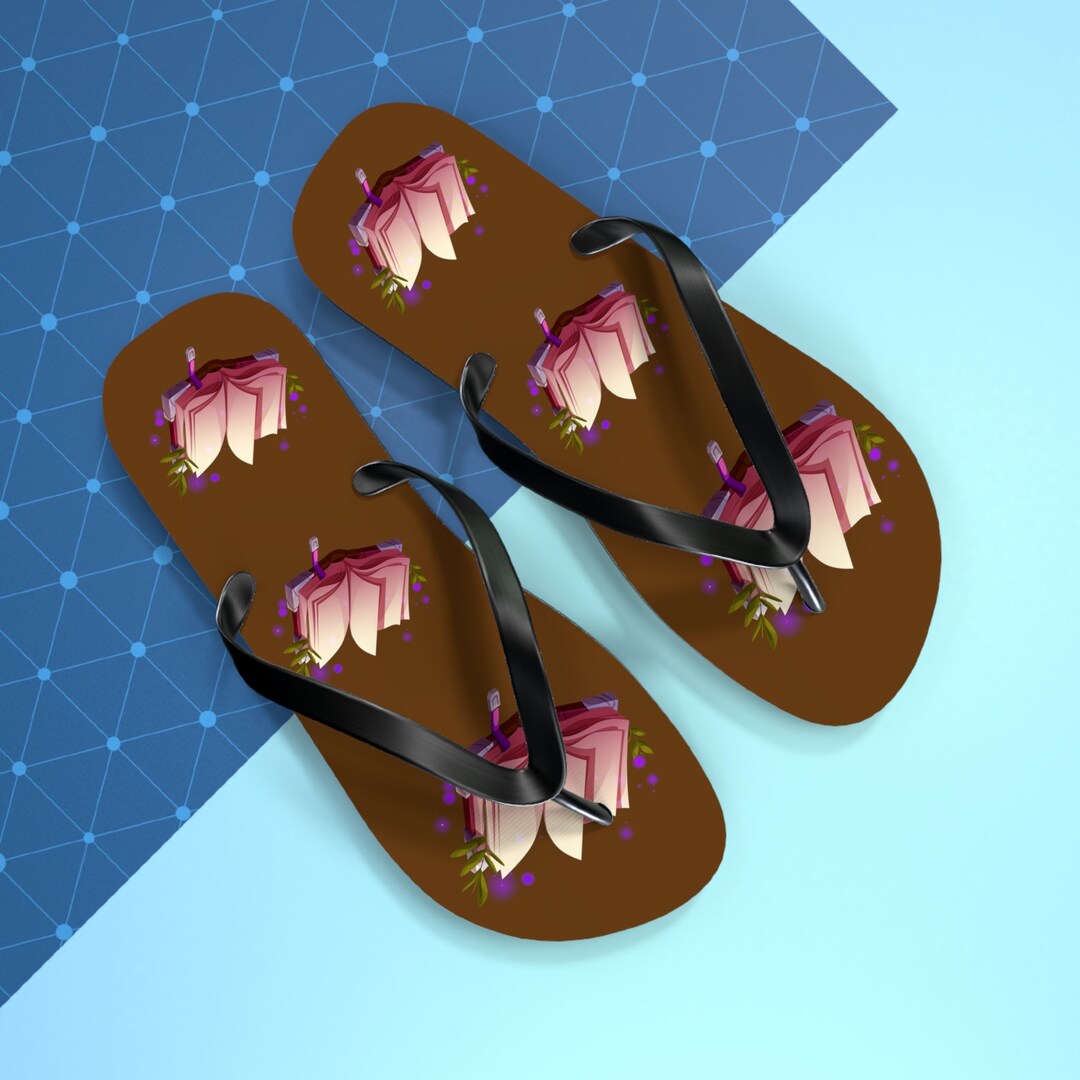 Sandals for Librarian, Reading Flip Flops, Sandals for Book Lovers ...