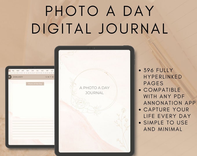 One Memory A Day Journal, Digital Photo Journal, Digital Photo Album ...