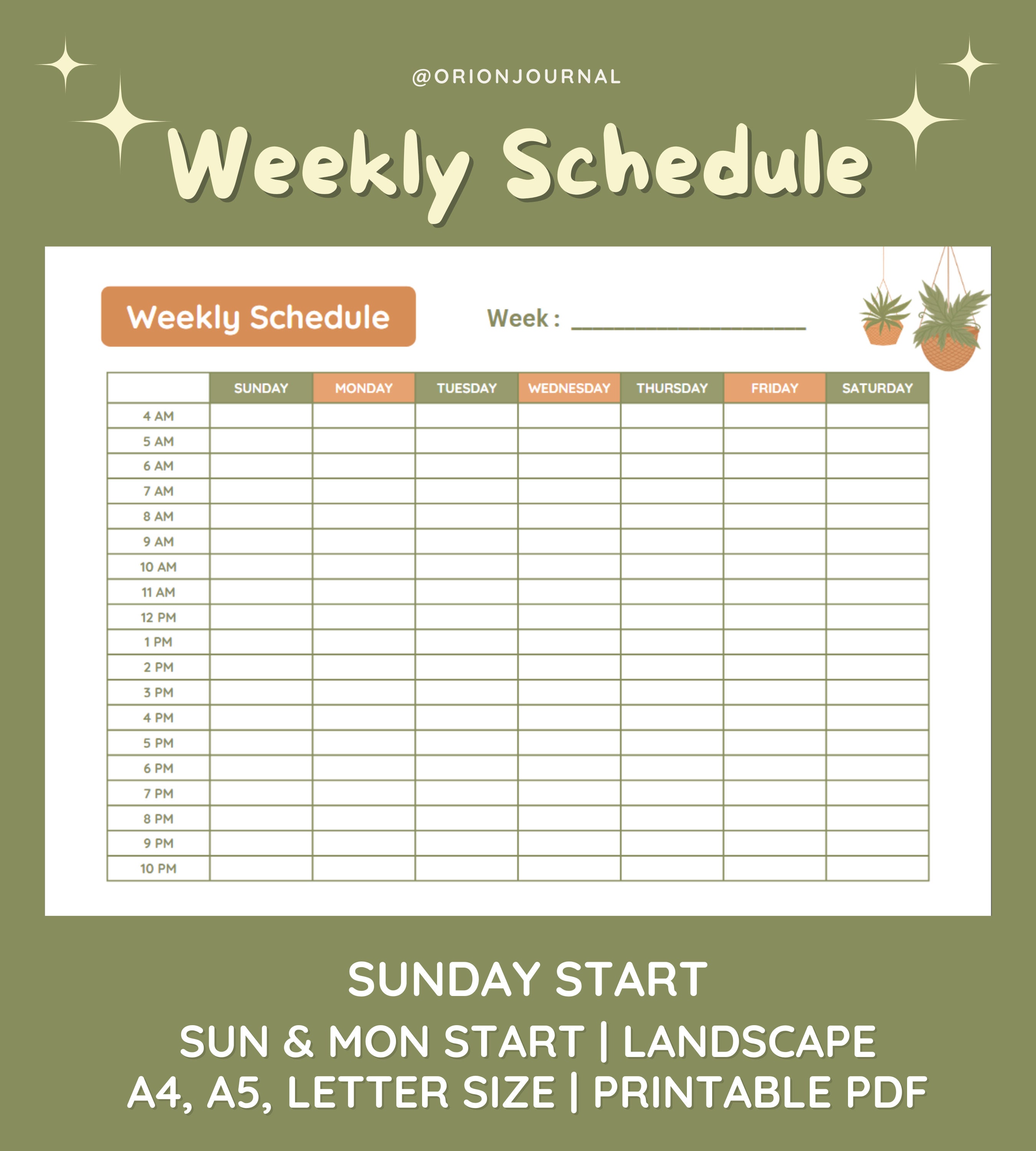 Weekly Planner, Weekly Planner Printable, Weekly to Do List, Weekly ...