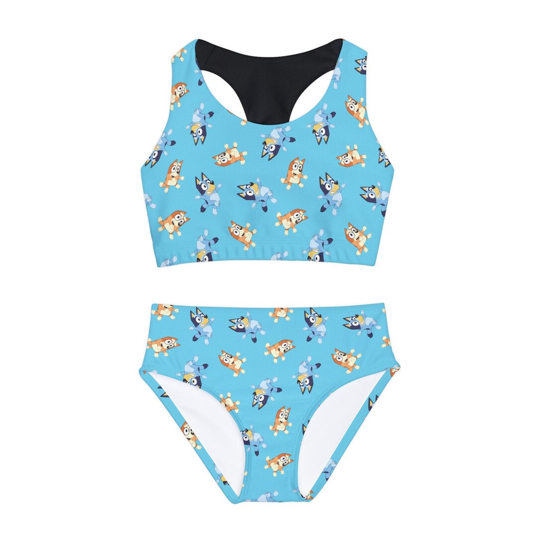 Girls Bluey Two Piece Swimsuit (AOP) - Etsy