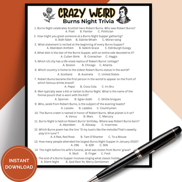 Burns Night Poem - Etsy