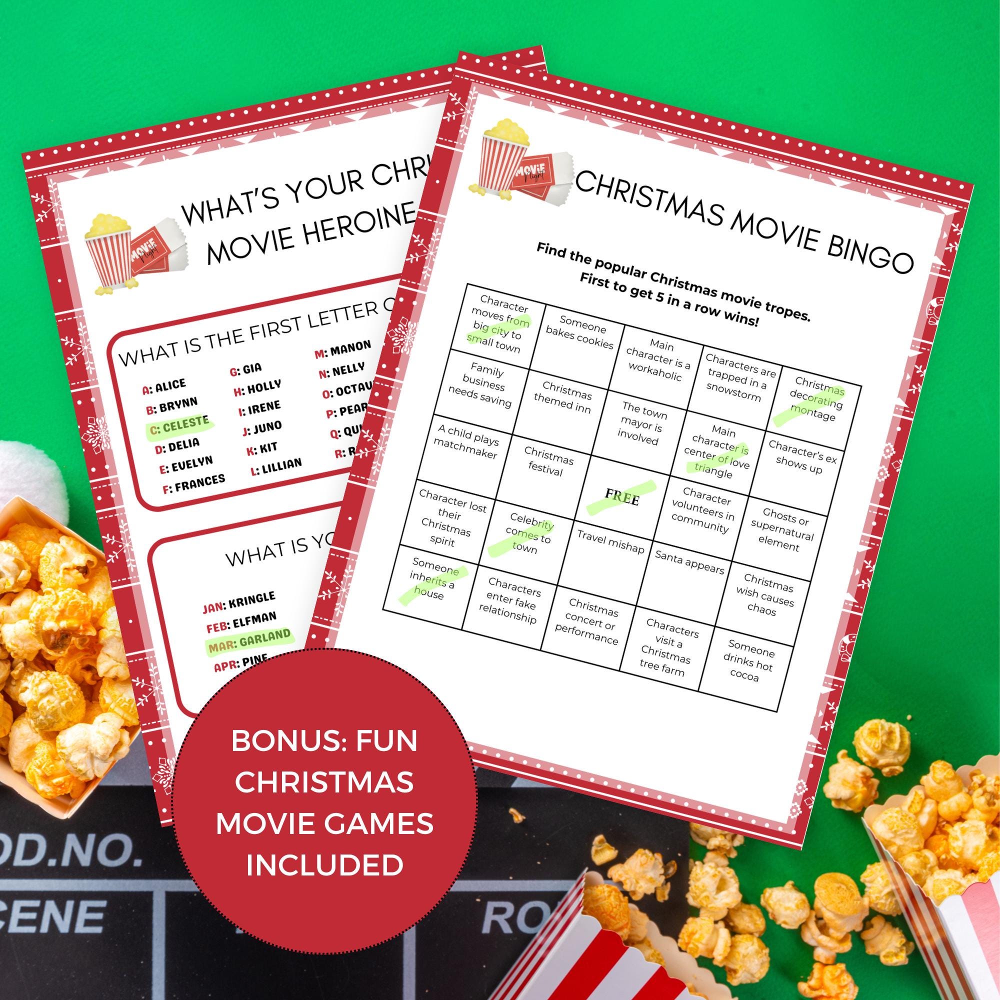 Printable Christmas Movie Review Journal Bundle With Bonus Christmas ...