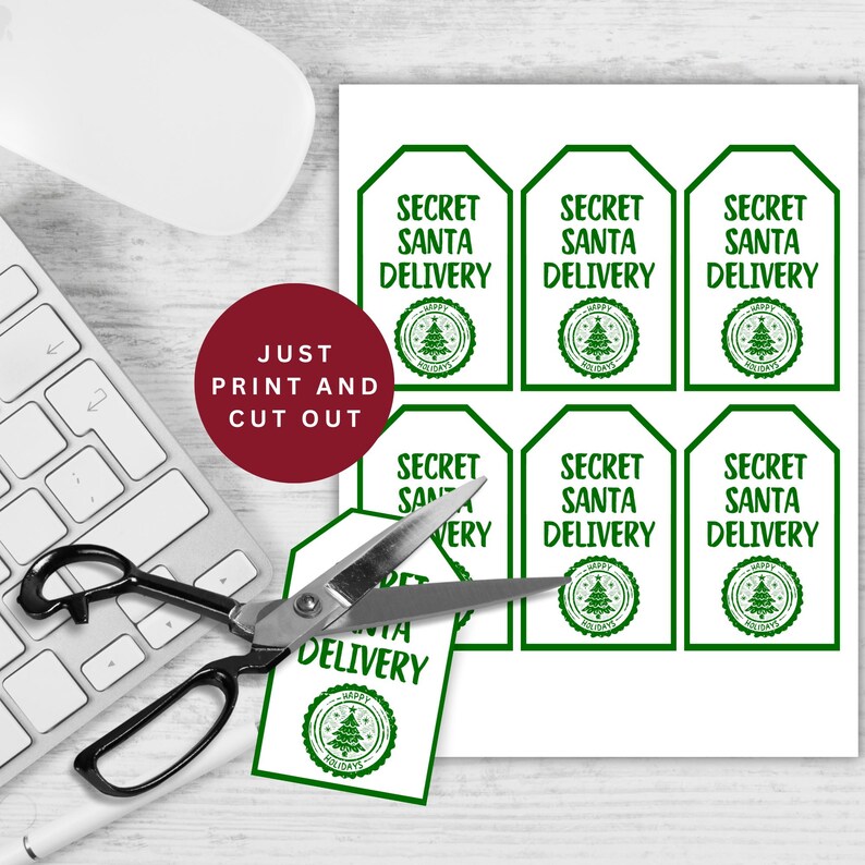 Printable Secret Santa Gift Tags for Secret Santa Gifts, Special ...