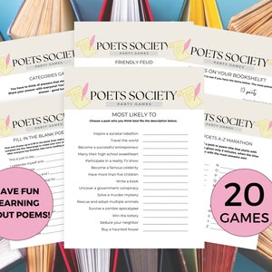 Ultimate Printable Poetry Games Bundle: Icebreakers, Puzzles, Questions ...