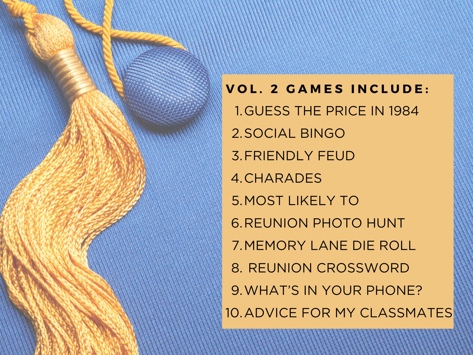Printable Class of 1984 Class Reunion Games, High School Reunion, Class ...