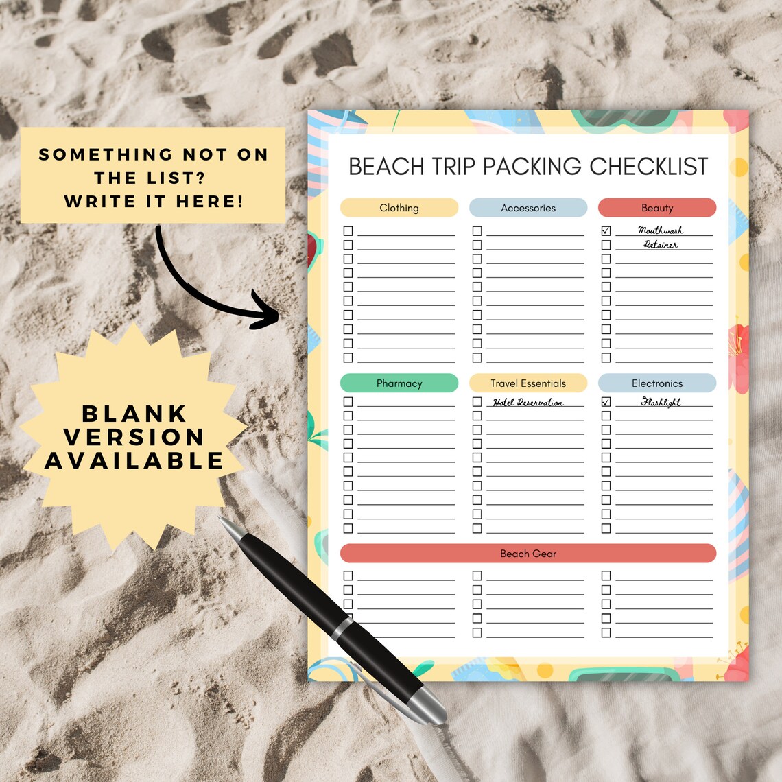 Printable Family Beach Vacation Packing Checklist for All Your Travel ...