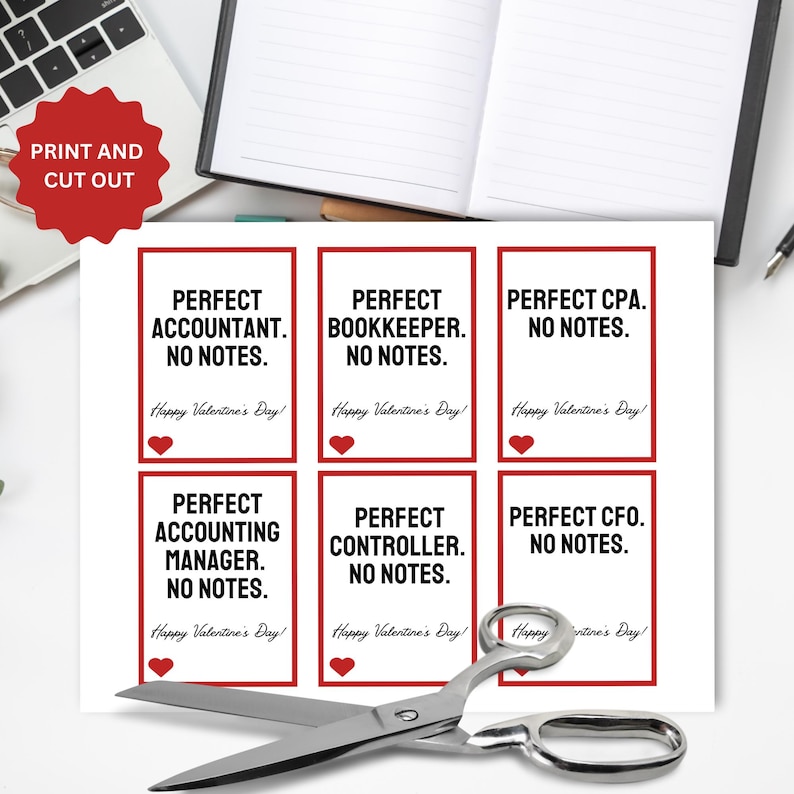 Printable Funny Accountant Valentines for Your Work Bestie, Funny ...
