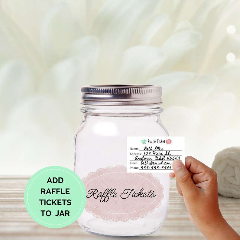 Editable Spa Gift Basket Raffle Ticket Template, Fundraising Event ...