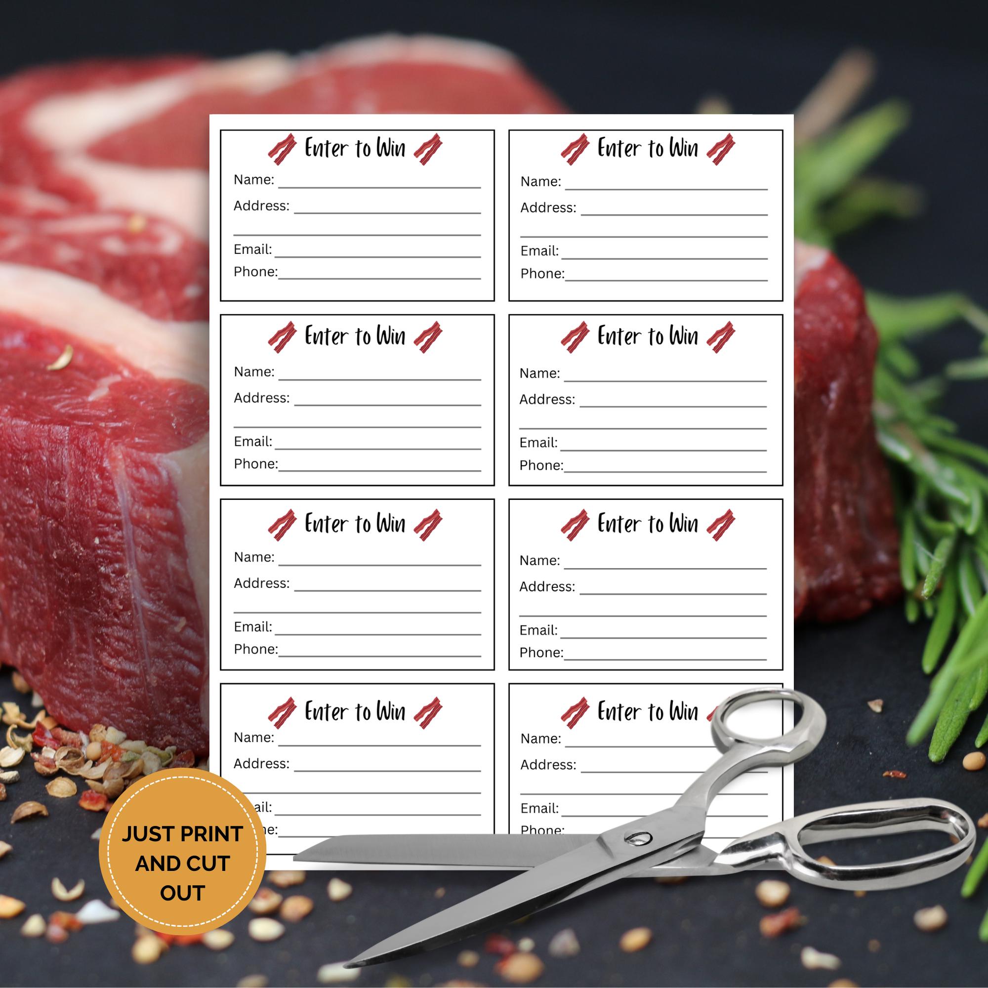 Editable Meat Raffle Fundraiser Ticket Template, Fundraising Event, Non ...