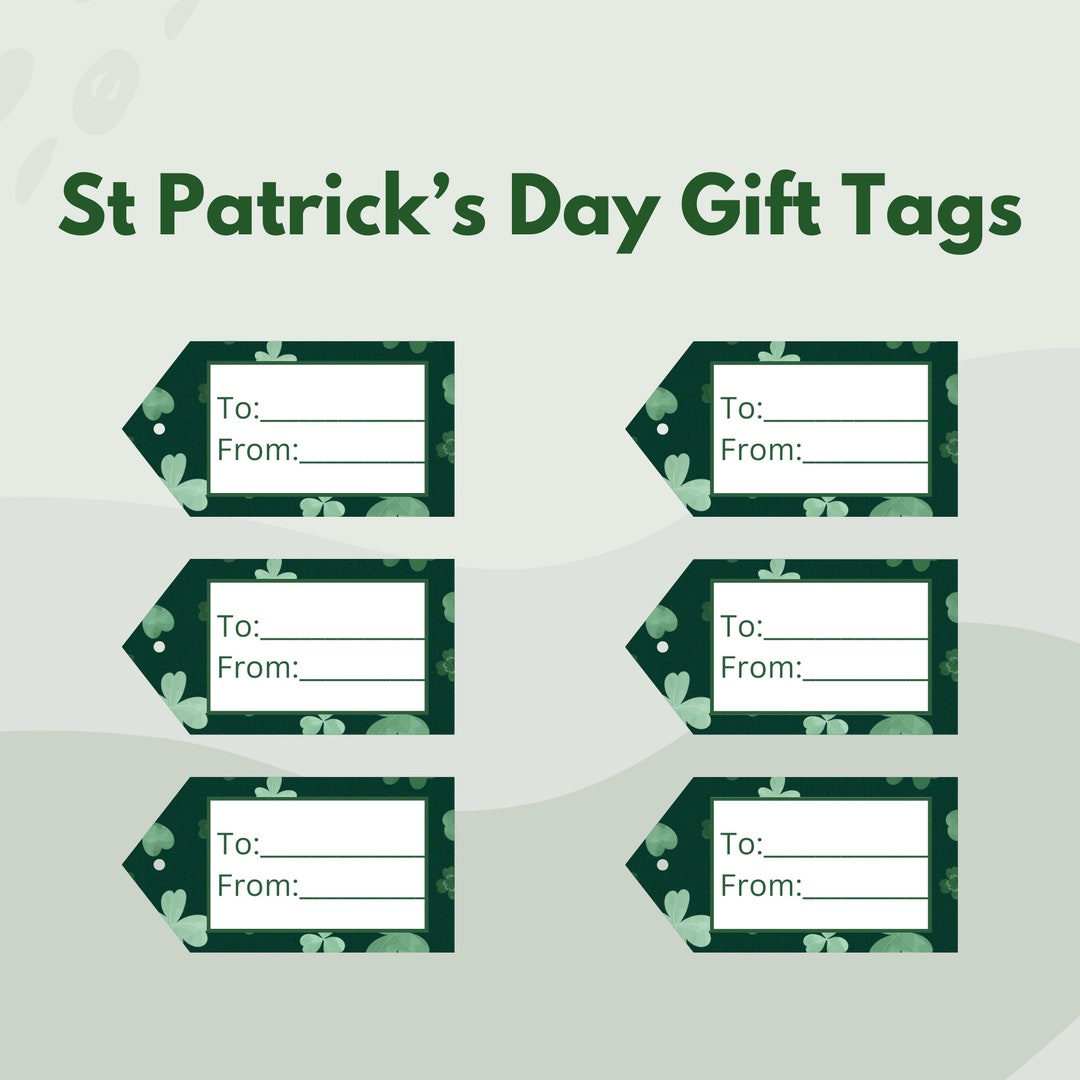 Printable St Patricks Day Gift Tags, Leprechaun Bait, St Patricks Day ...