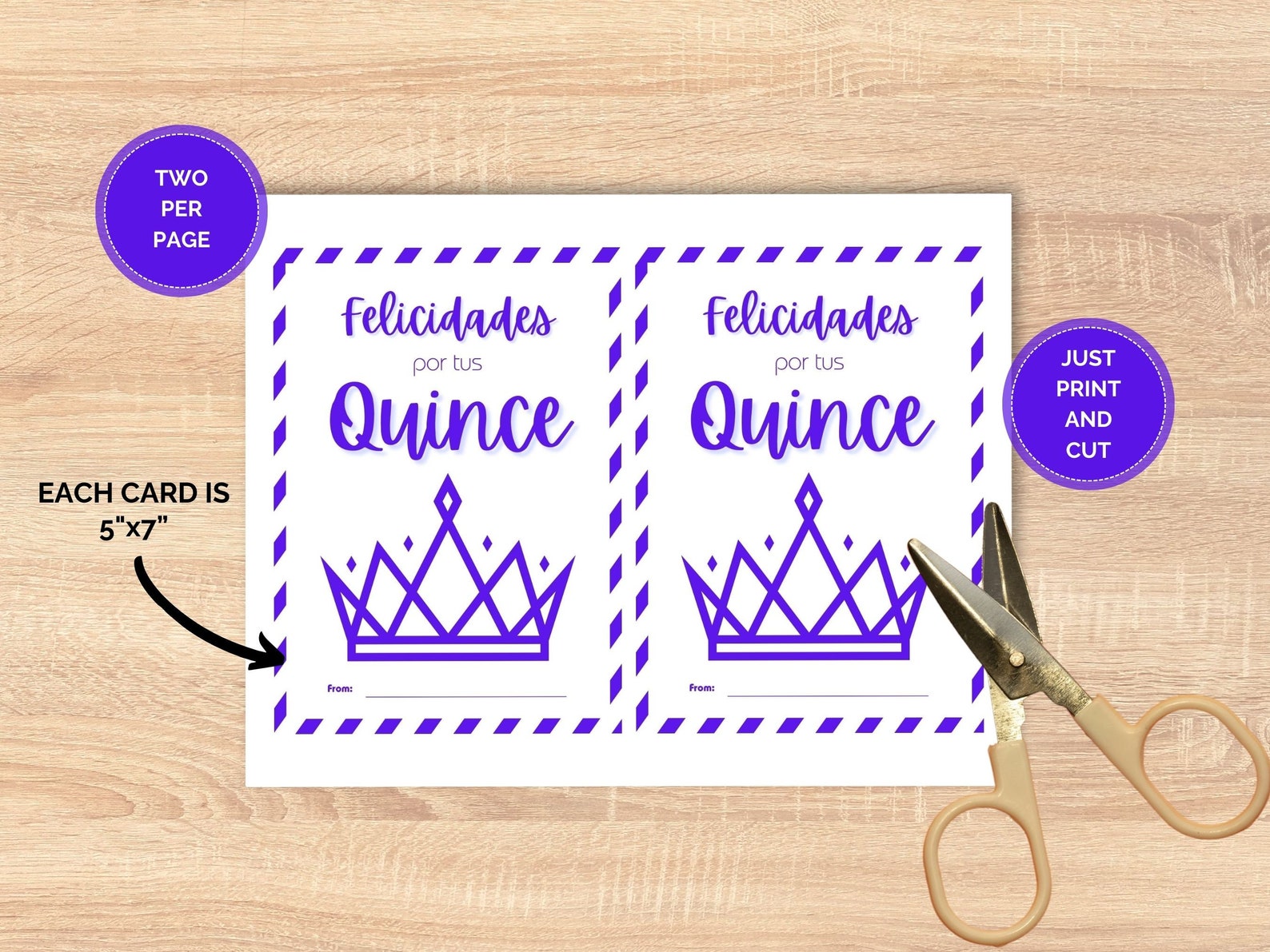 Printable Quinceanera Crown Gift Card Holder Quince Anos Present From ...