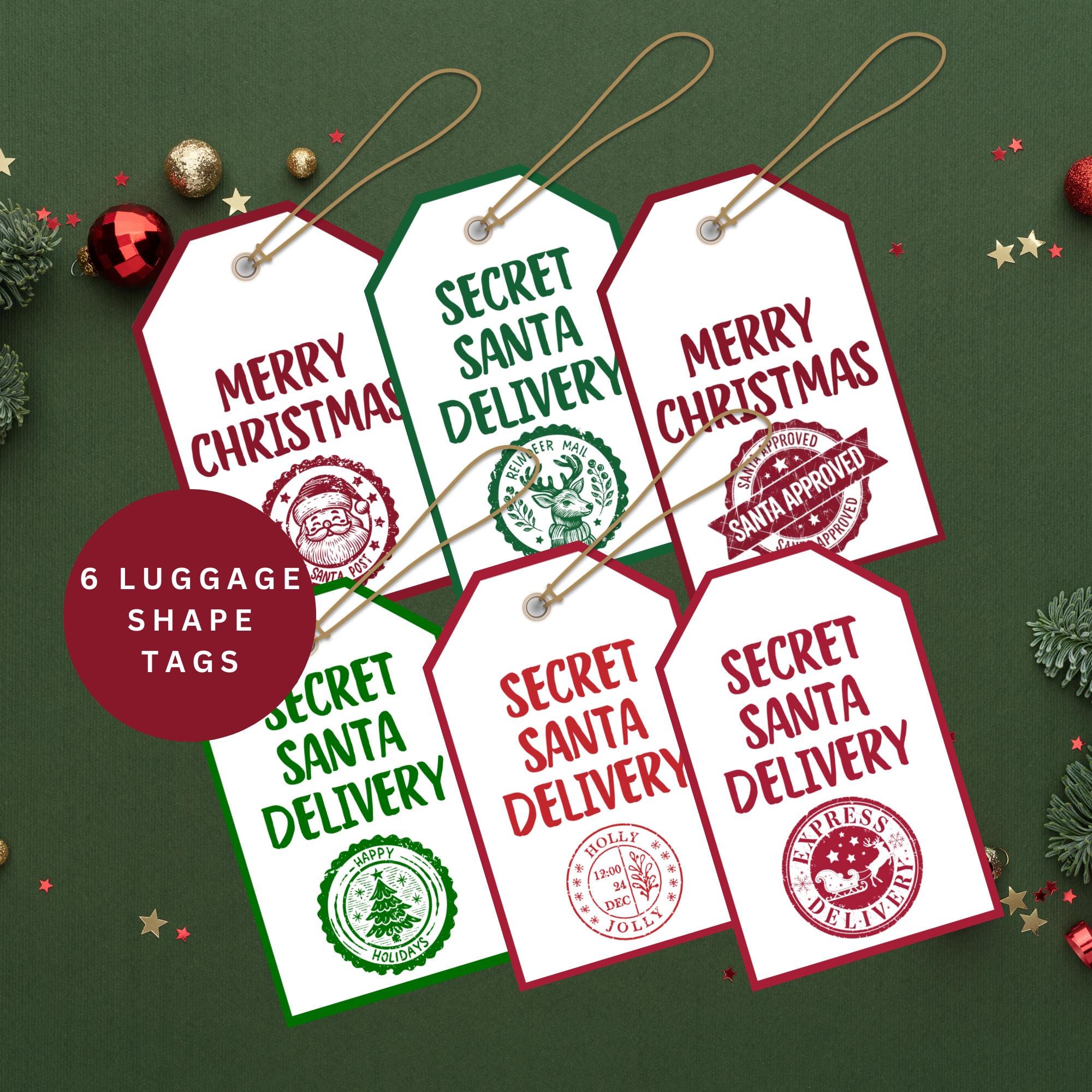 Printable Secret Santa Gift Tags for Secret Santa Gifts, Special ...
