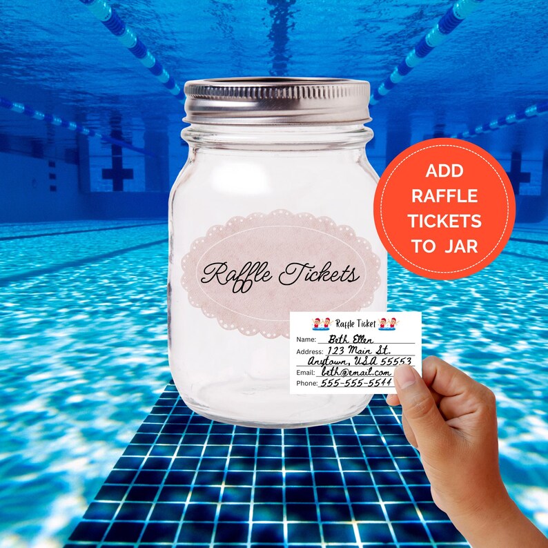 Editable Swim Team Raffle Ticket Template for Swim Moms, Water Polo ...