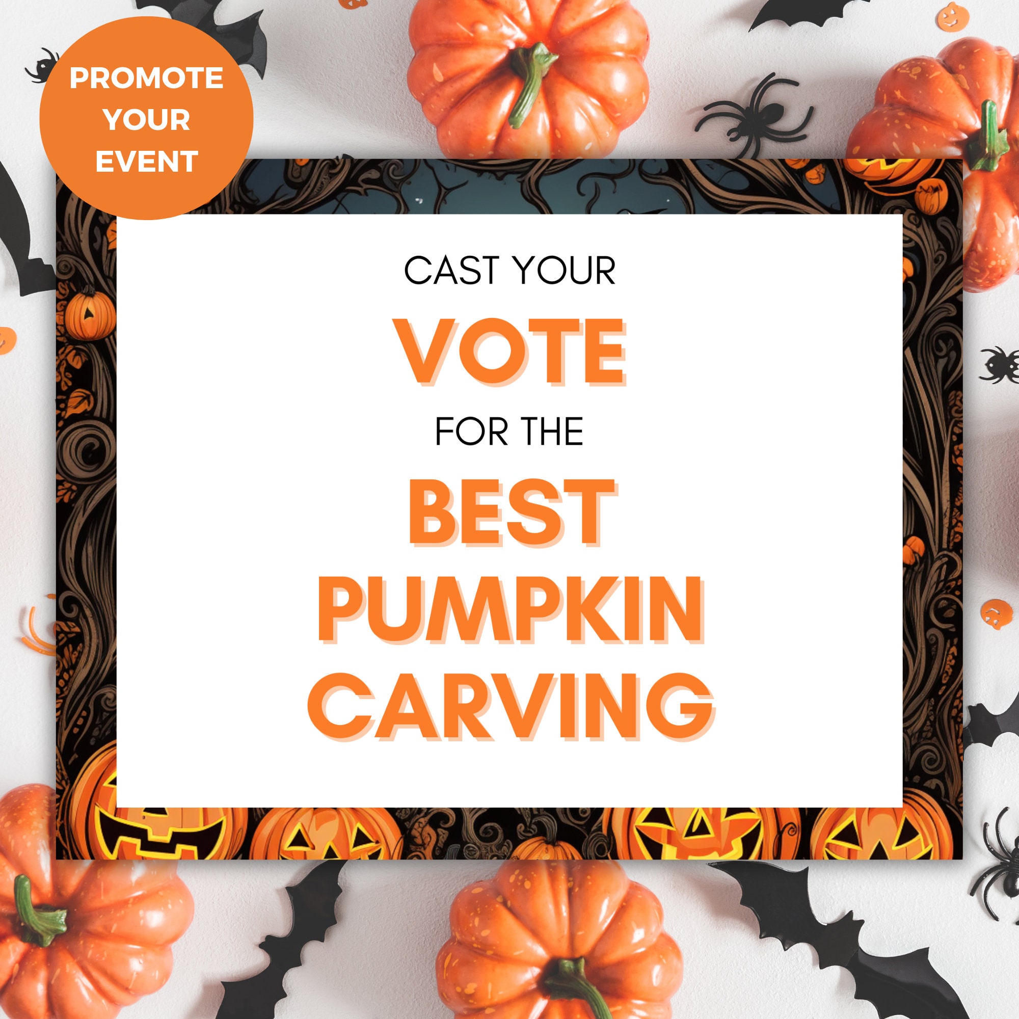 Printable Pumpkin Carving Contest Package With Pumpkin Carving Contest ...