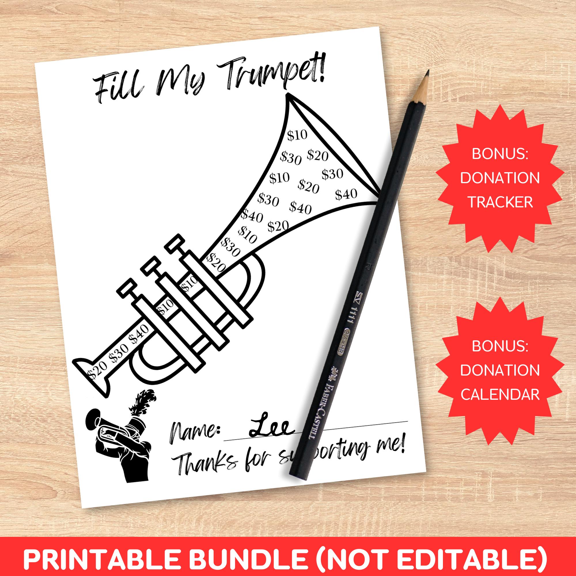 Printable Marching Band Fundraiser Bundle: Pick a Date Donation ...