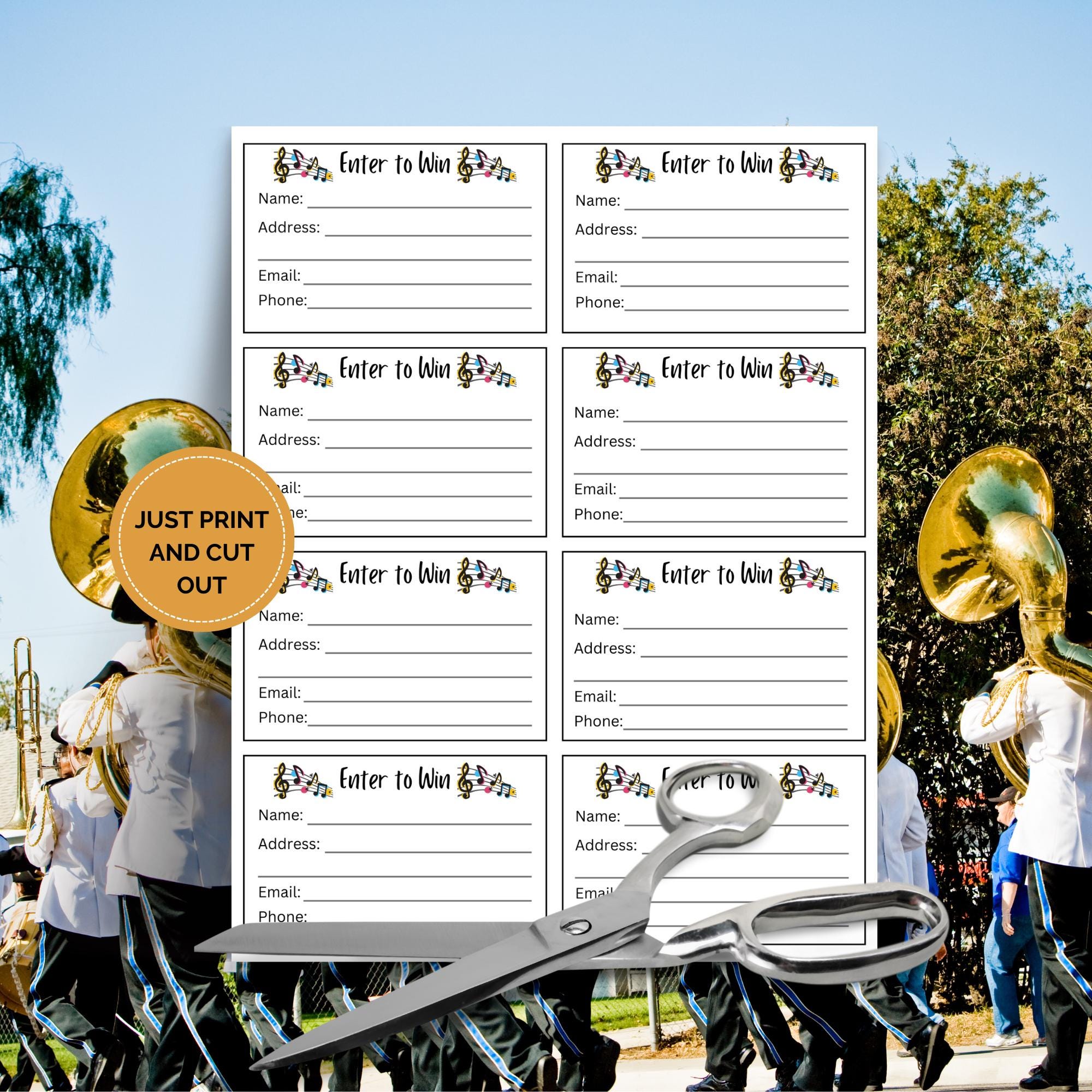 Editable Band Raffle Ticket Template, Marching Band Fundraising Event ...