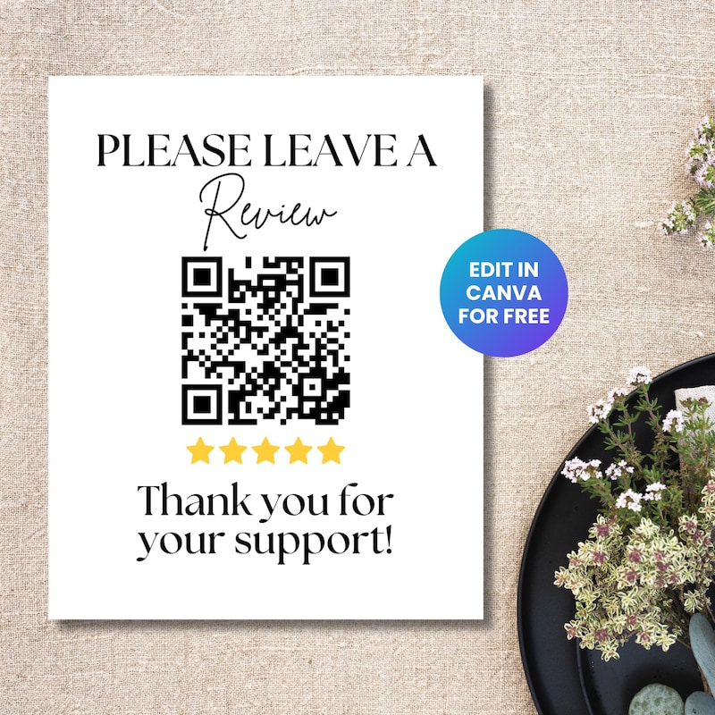 Leave a Review Card - Etsy