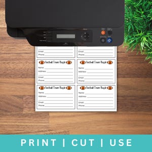 Editable Football Raffle Ticket Template, Fundraising Event, School PTO ...