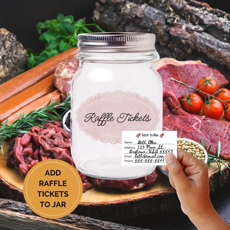 Editable Meat Raffle Fundraiser Ticket Template, Fundraising Event, Non ...